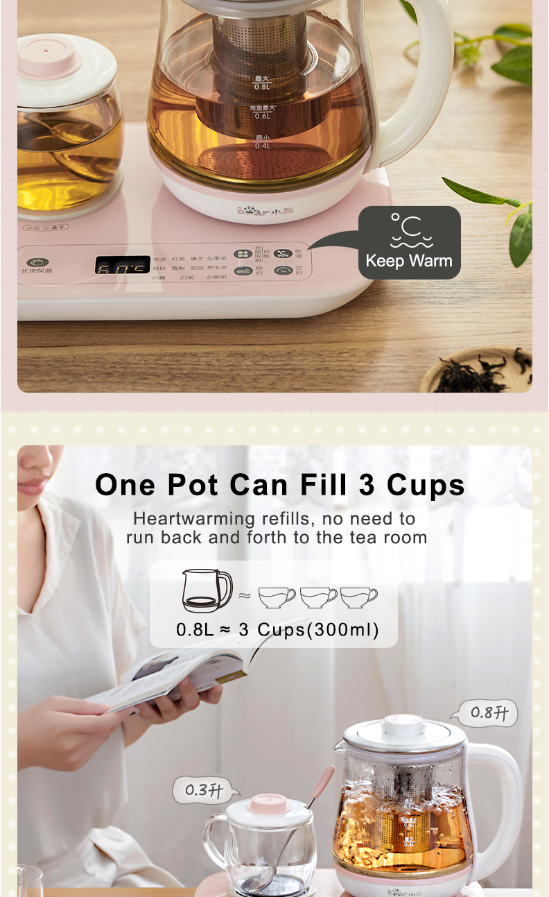 Keep Warm - Adjustable 2 in 1 Health Pot | Bear Malaysia