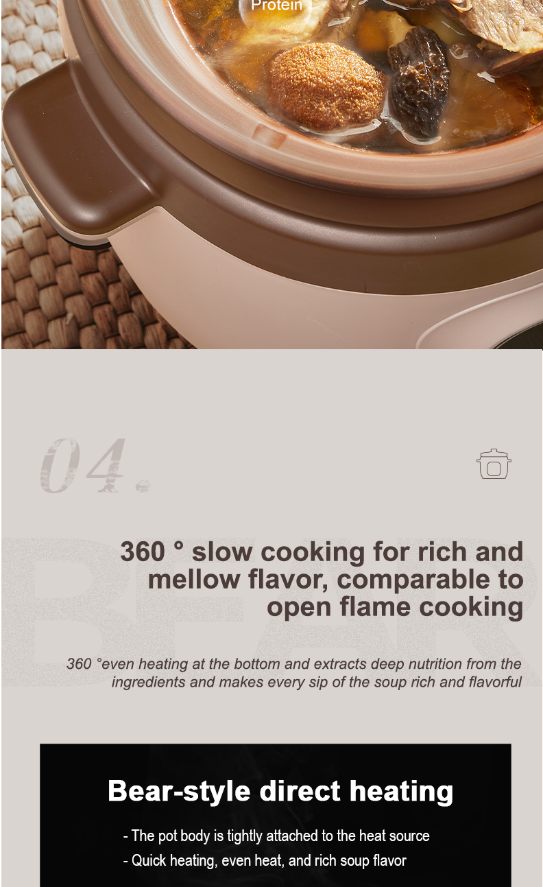 Purple Clay Pot Cooker 5L | Bear Malaysia