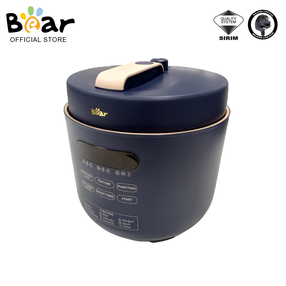 Bear Malaysia Pressure Cooker - 9 Preset Menu & 24 Hour Appointment Time